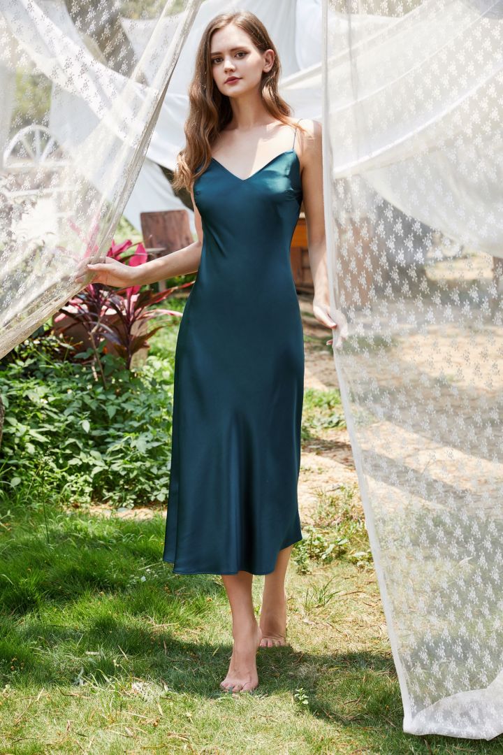 Peacock Elegant Silk Slip Dress | Australia | Silk Only